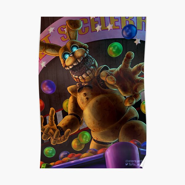 "Into The Pit Springbonnie Fnaf" Poster for Sale by teraMerchShop ...