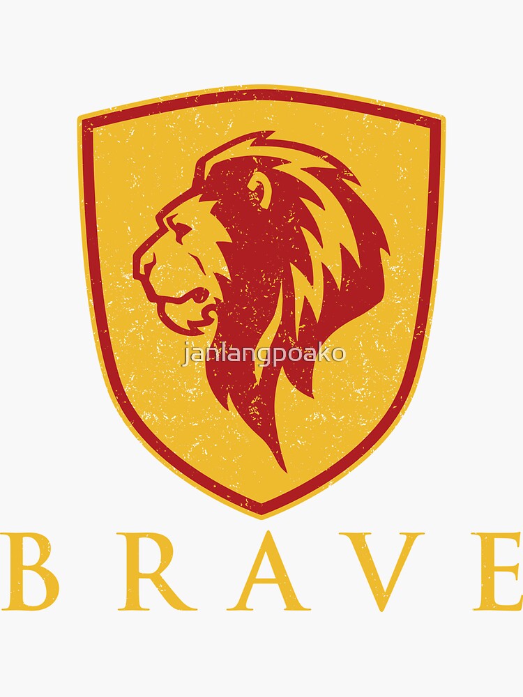 "BRAVE" Sticker for Sale by janlangpoako | Redbubble