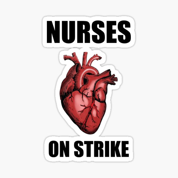 "nurses on strike" Sticker for Sale by THEONEE | Redbubble