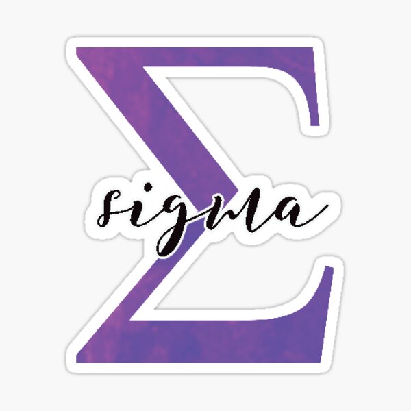 "sigma sticker: greek letter sorority stickers" Sticker for Sale by Sam ...