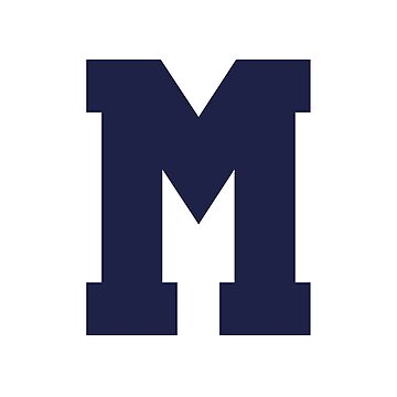 "Alphabet, Marine Blue M, Sports letter M" Sticker for Sale by ...