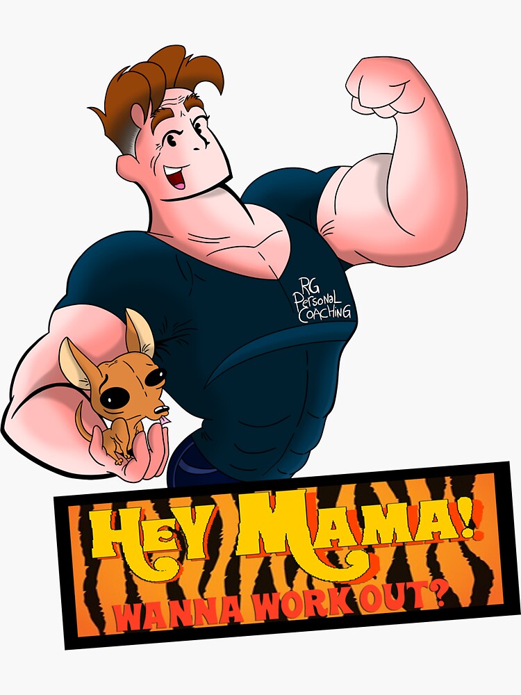 "wanna work out?" Sticker for Sale by MovilleFan | Redbubble