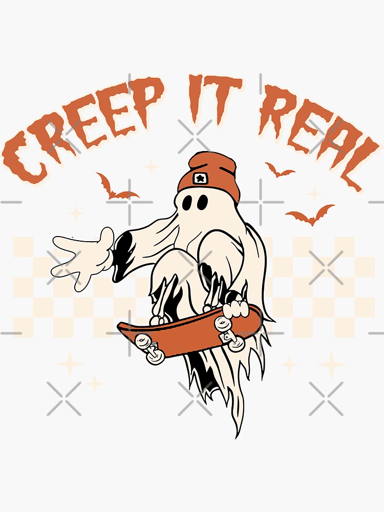 "Retro Halloween Creep It Real Graphic" Sticker for Sale by Jwaneca ...
