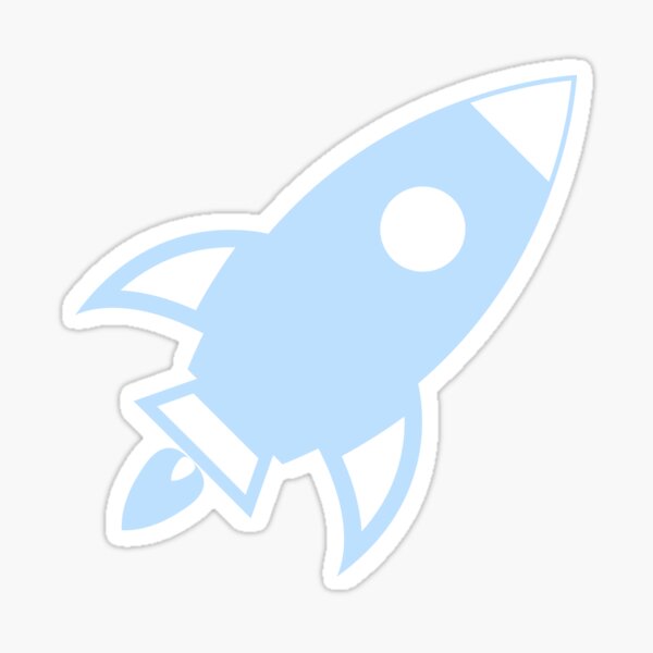 "Light blue Rocket icon" Sticker for Sale by clelaettin | Redbubble