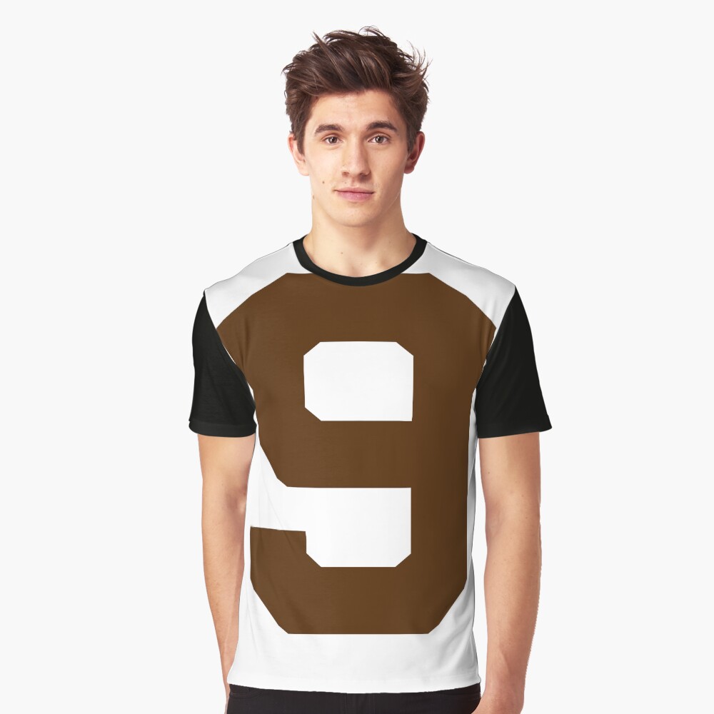 "Number 9, Brown nine, Sports number 9" Sticker for Sale by ...