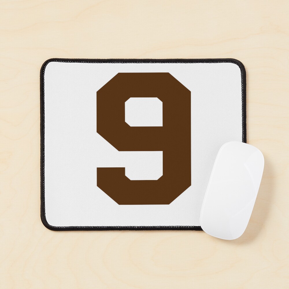 "Number 9, Brown nine, Sports number 9" Sticker for Sale by ...