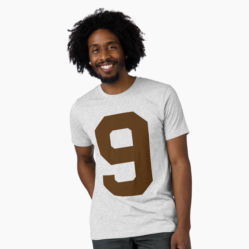 "Number 9, Brown nine, Sports number 9" Sticker for Sale by ...