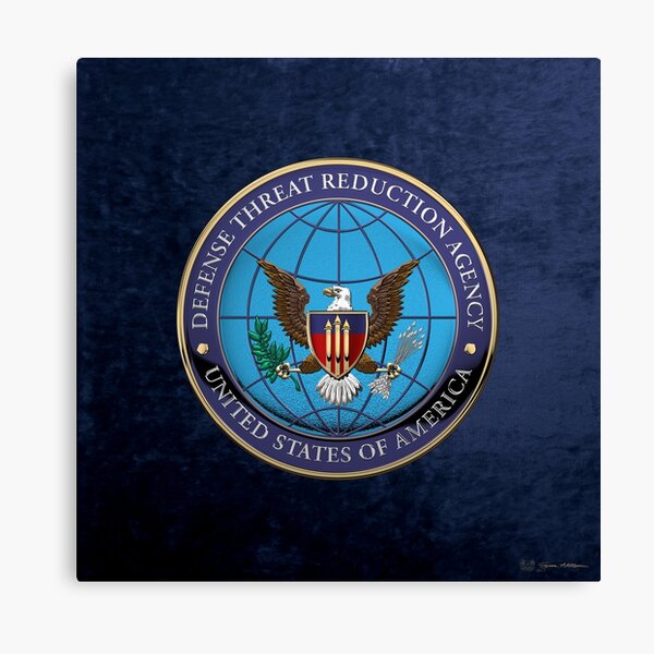 "Defense Threat Reduction Agency - DTRA Seal over Blue Velvet" Canvas Print for Sale by Serge ...