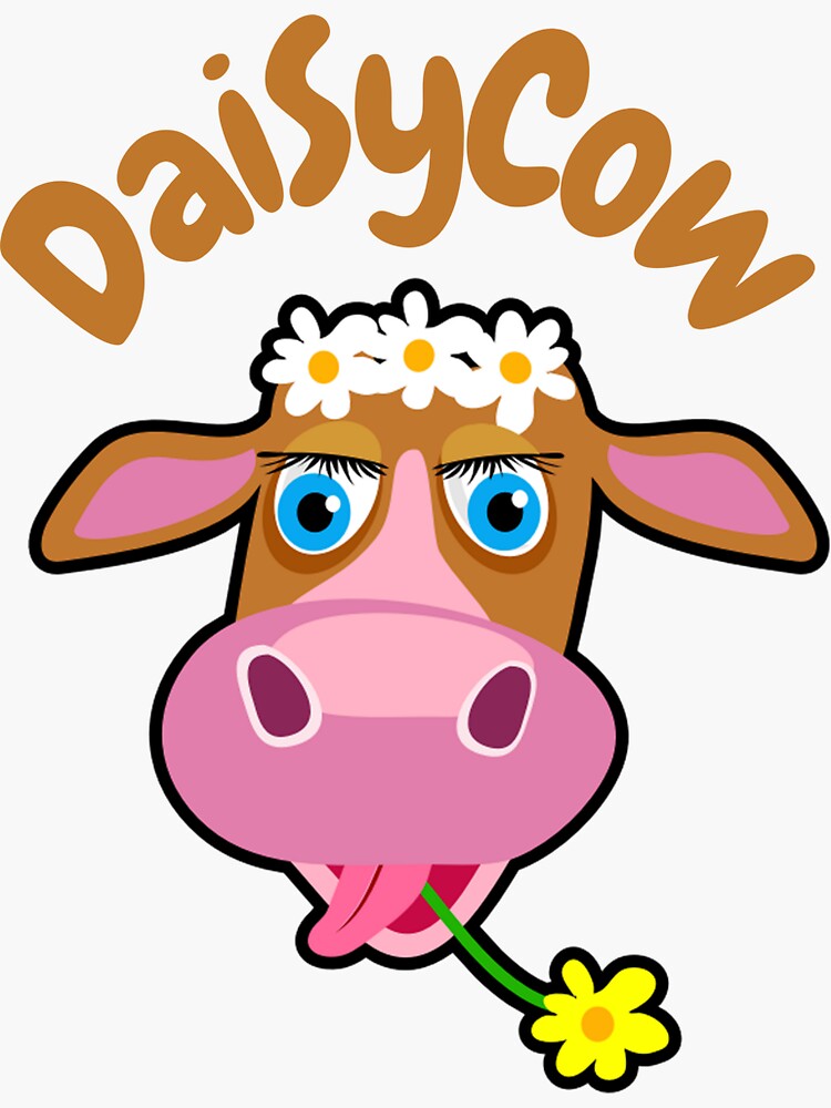"Daisy the Cow" Sticker for Sale by nawana | Redbubble