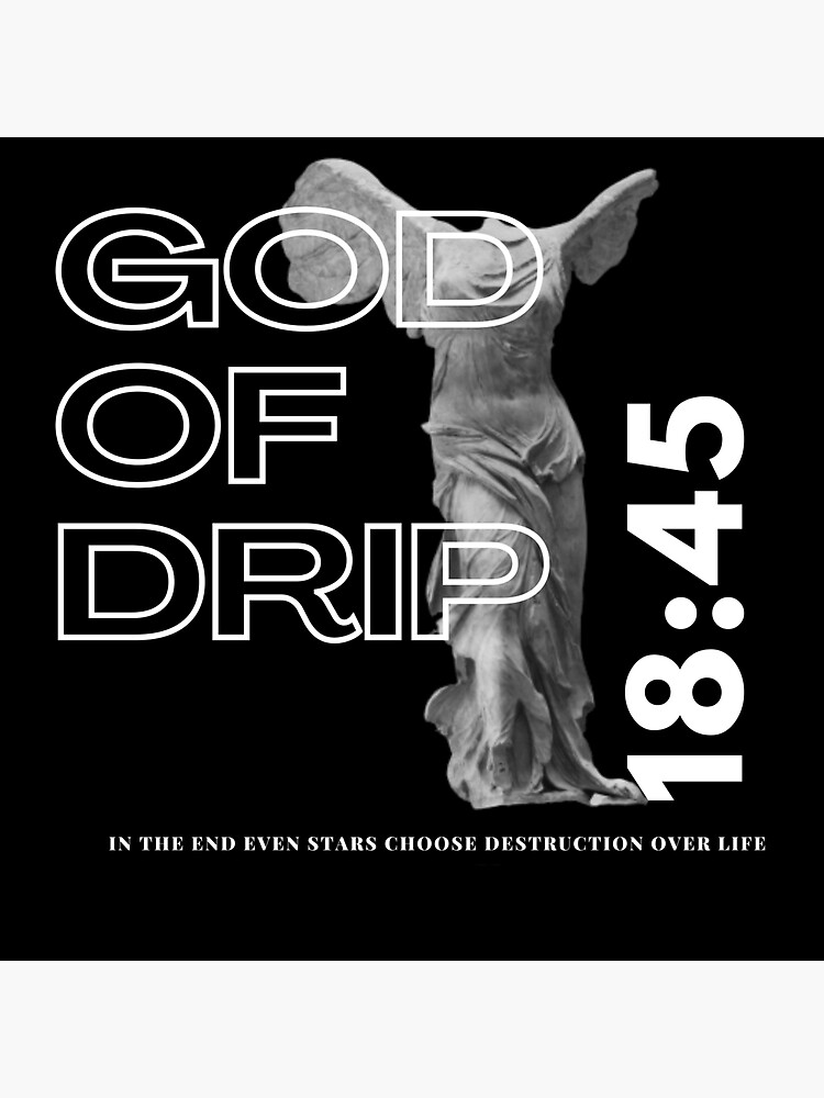"God of drip" Sticker for Sale by Dizzy-Wizzy | Redbubble