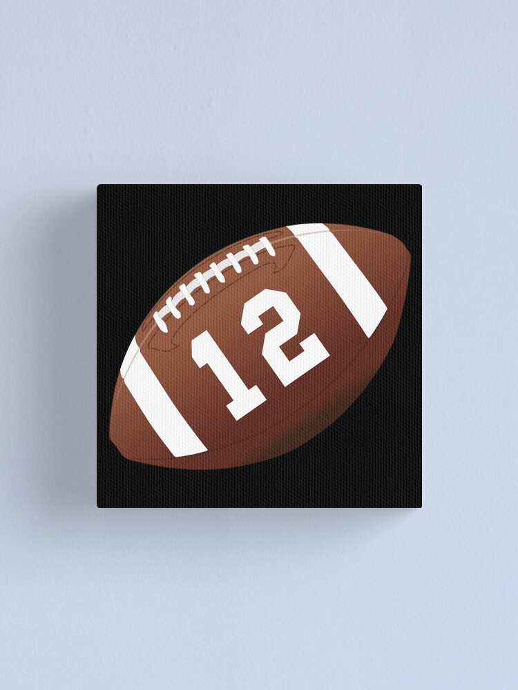 "American football ball number 12, twelve" Canvas Print for Sale by ...