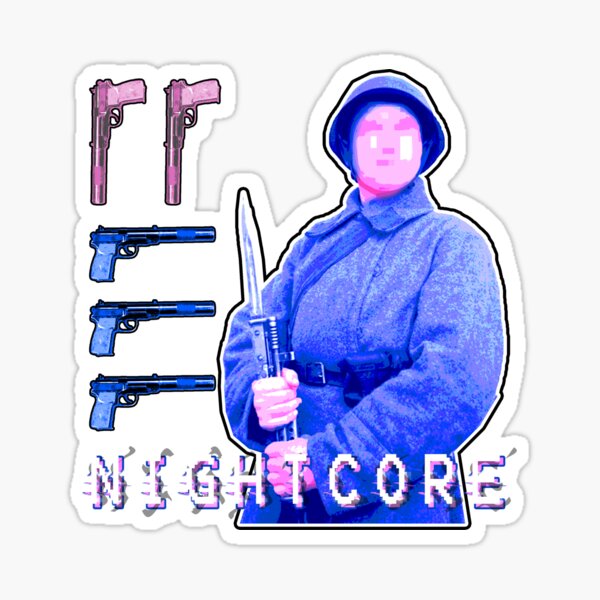 "NIGHTCORE" Sticker for Sale by GeneralGrievous | Redbubble