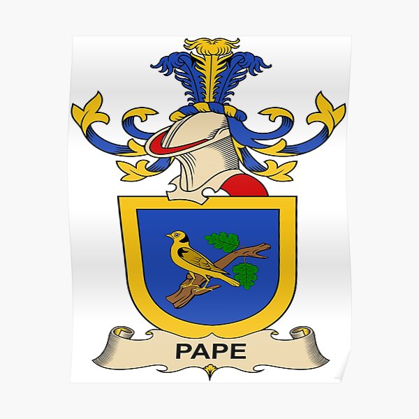 "Pape" Poster for Sale by HaroldHeraldry | Redbubble