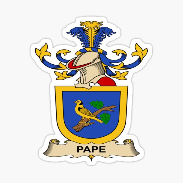 "Pape" Sticker for Sale by HaroldHeraldry | Redbubble