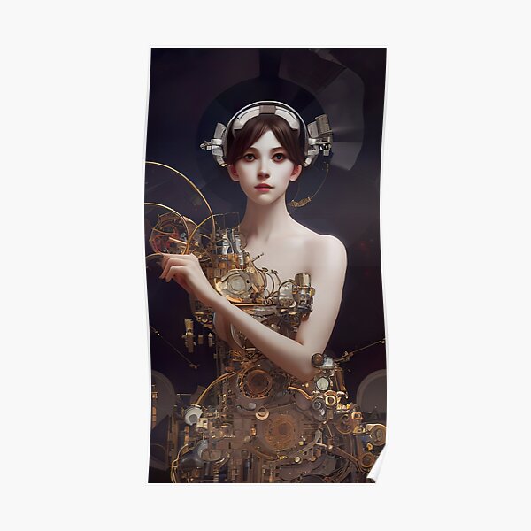 "android girl" Poster for Sale by ururuty | Redbubble