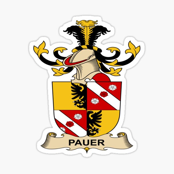 "Pauer" Sticker for Sale by HaroldHeraldry | Redbubble