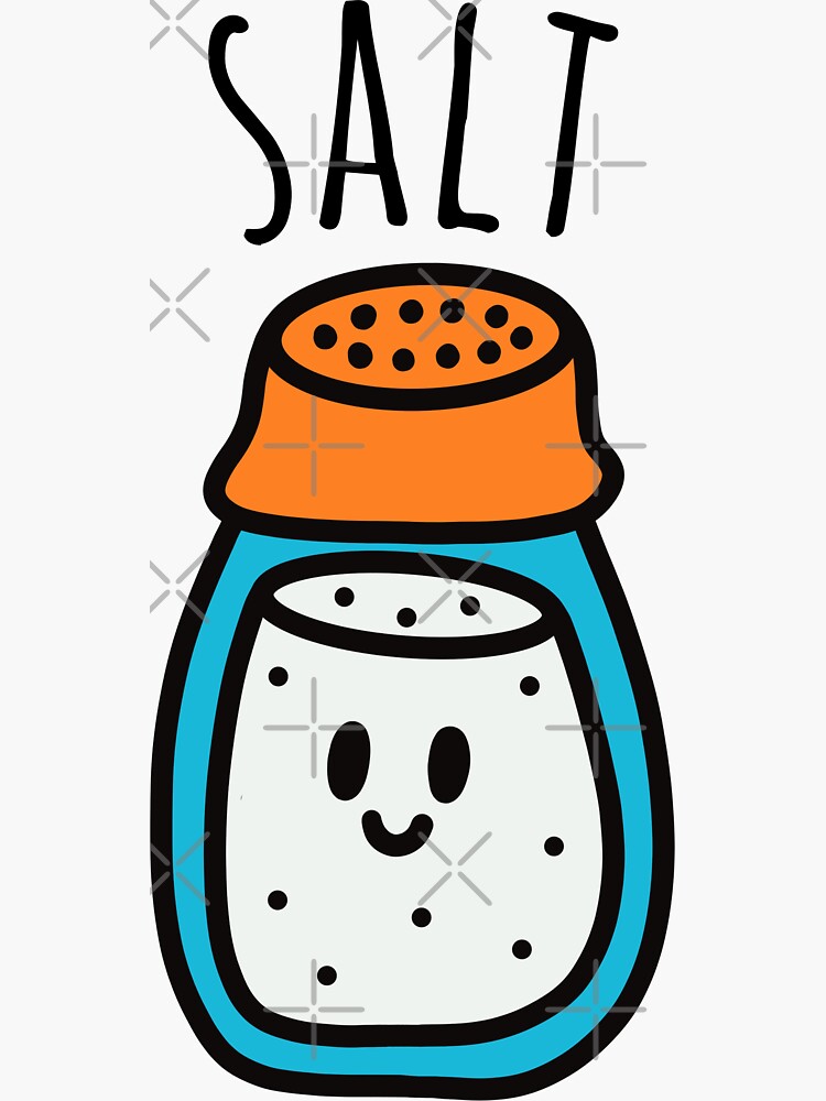 "Salt Pepper Matching couple costume BFF Halloween funny" Sticker for ...