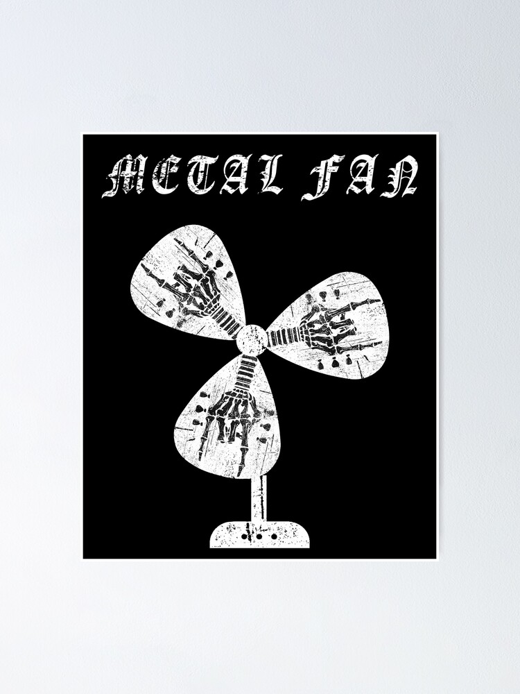 "Skeleton Hand Horns Metal Fan Pun Humor Quote" Poster for Sale by ...
