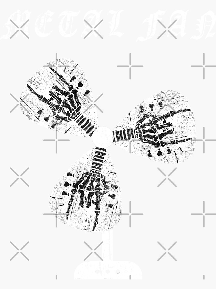 "Skeleton Hand Horns Metal Fan Pun Humor Quote" Sticker for Sale by ...