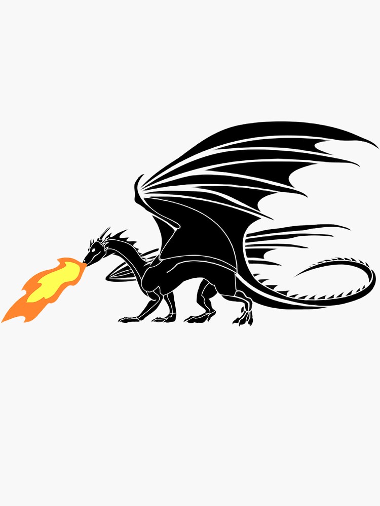 "Dragon Logo" Sticker for Sale by MYWMC | Redbubble