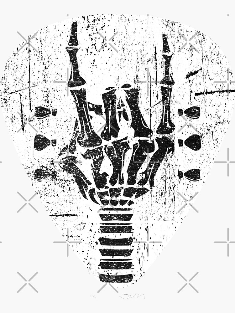 "Skeleton Hand Devil Horns Punk Rock Music" Sticker for Sale by ...