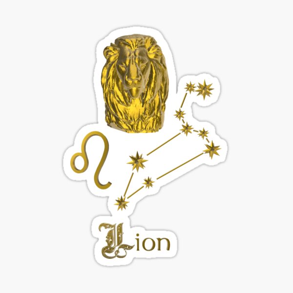 "Astrological Sign Leo - Gold" Sticker for Sale by HA-Design-Kunst ...