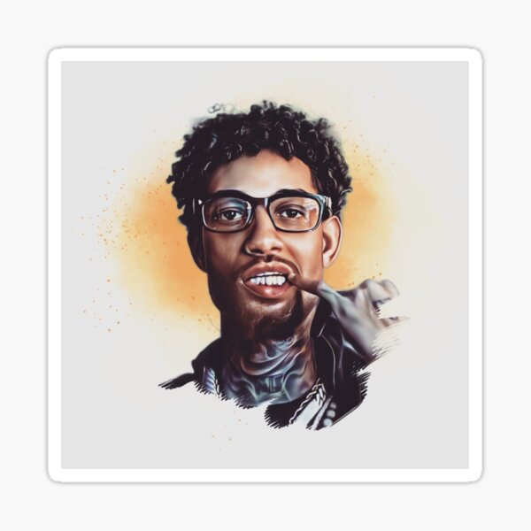 "pnb rock cartoon painting" Sticker for Sale by WildandCarefree | Redbubble
