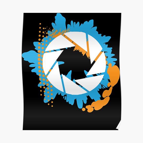 "Portal abstract aperture logo" Poster for Sale by JAMESBUCHANA | Redbubble