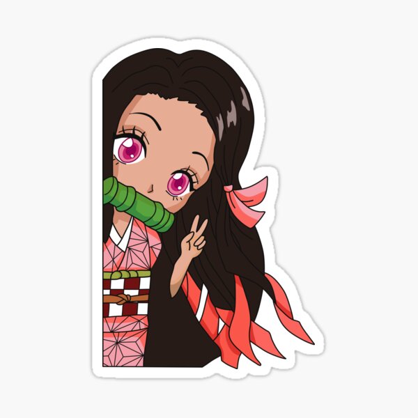 Sticker « Art anime, nezuko chibi, autocollant de fenêtre nezuko ...