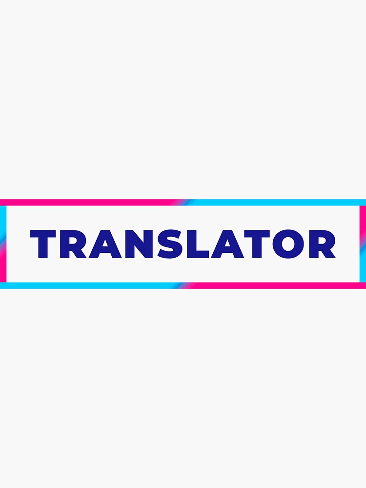 "Translator retro colorful frame" Sticker for Sale by SVPOD | Redbubble