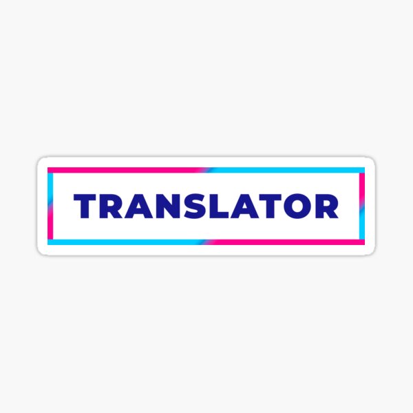 "Translator retro colorful frame" Sticker for Sale by SVPOD | Redbubble
