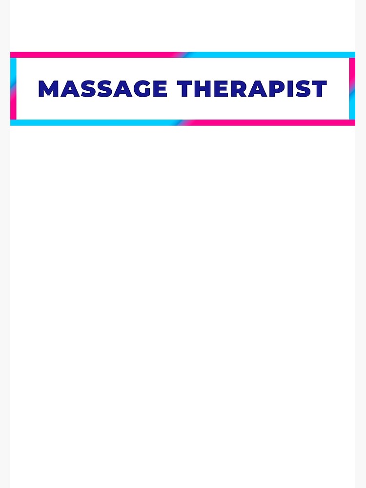 "Massage Therapist retro colorful frame" Poster for Sale by SVPOD ...
