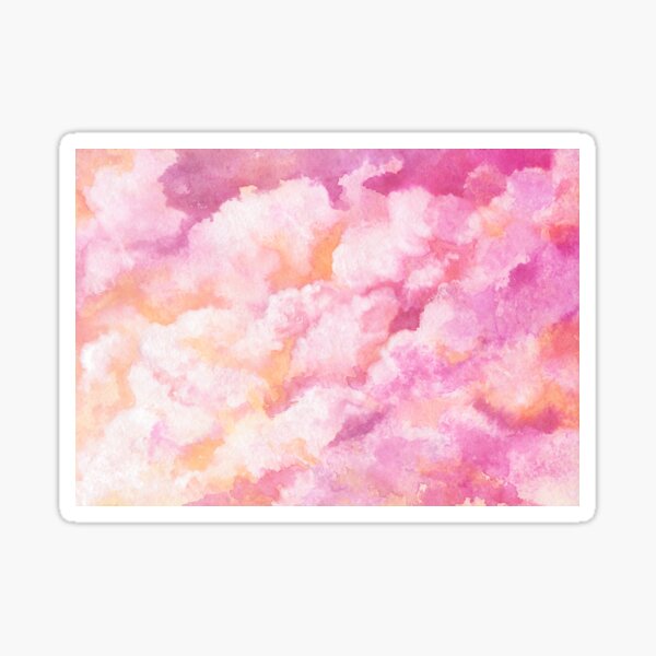 "Bright Pink Clouds" Sticker by Cordata | Redbubble