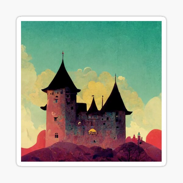 "Medieval Castle" Sticker for Sale by UniqeDesign | Redbubble