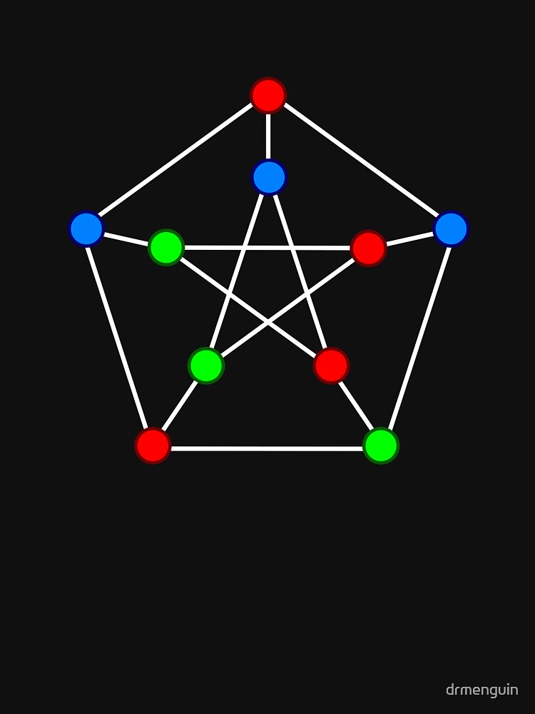 "Petersen Graph 3-Coloring" Long Sleeve T-Shirt by drmenguin | Redbubble