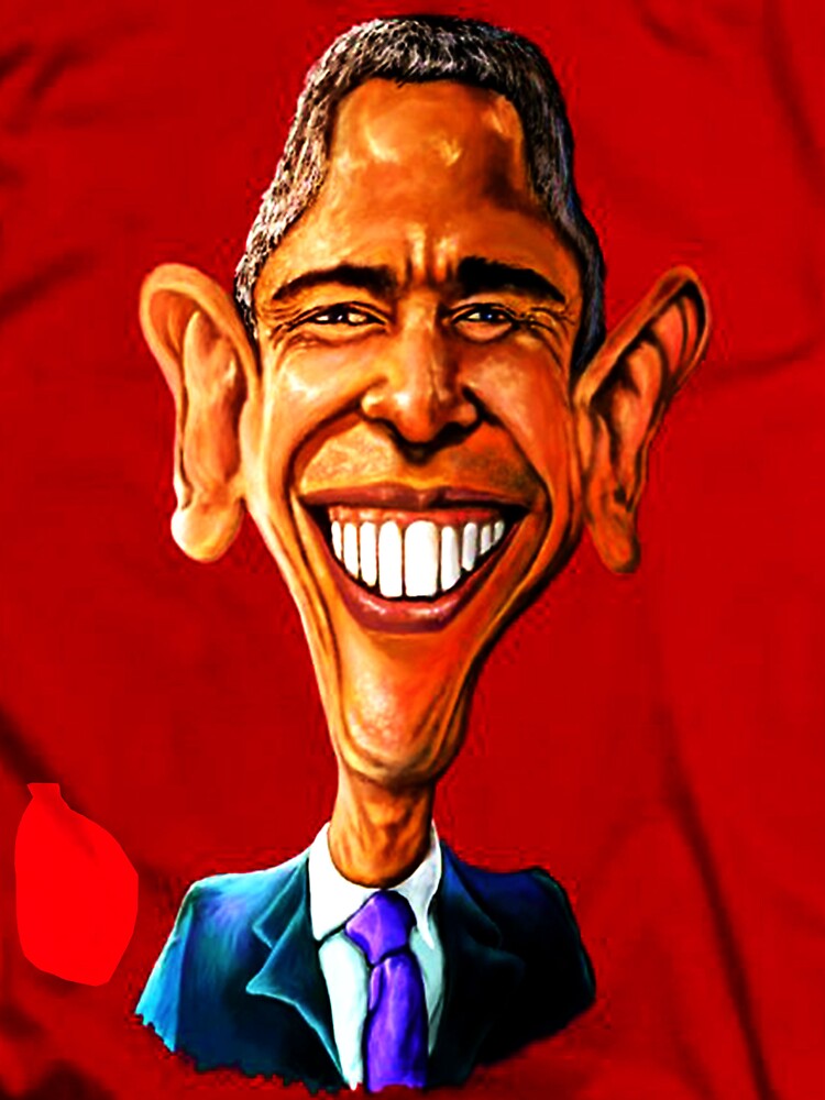 "Obama Caricaturef" Sticker for Sale by BiankaMack | Redbubble