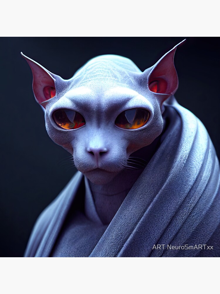 "Strange and mysterious alien creature alien sphinx cat" Sticker for ...