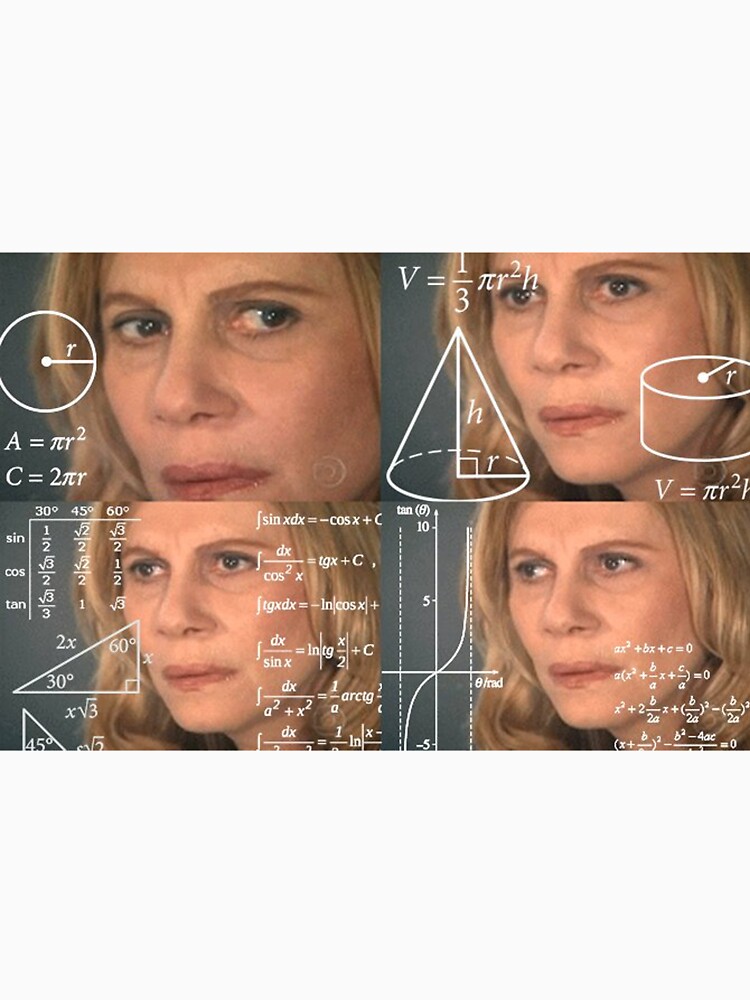 "Confused math lady meme" T-shirt for Sale by richterr | Redbubble ...