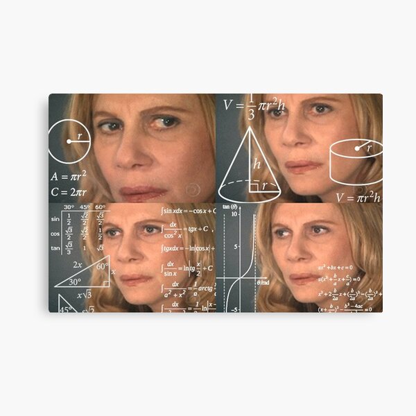 "Confused math lady meme" Canvas Print for Sale by richterr | Redbubble