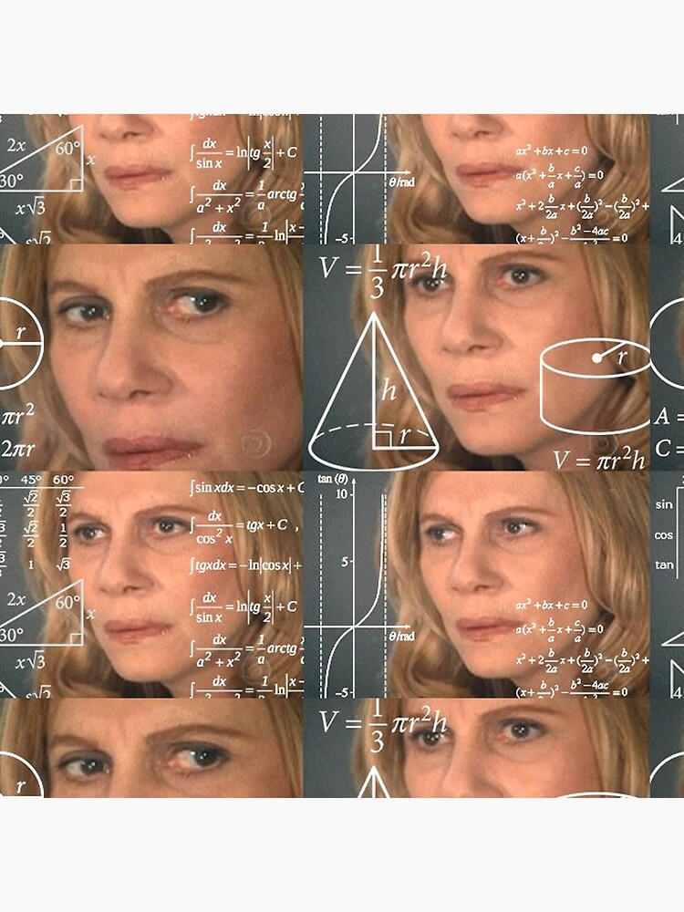 "Confused math lady meme" Clock by richterr | Redbubble