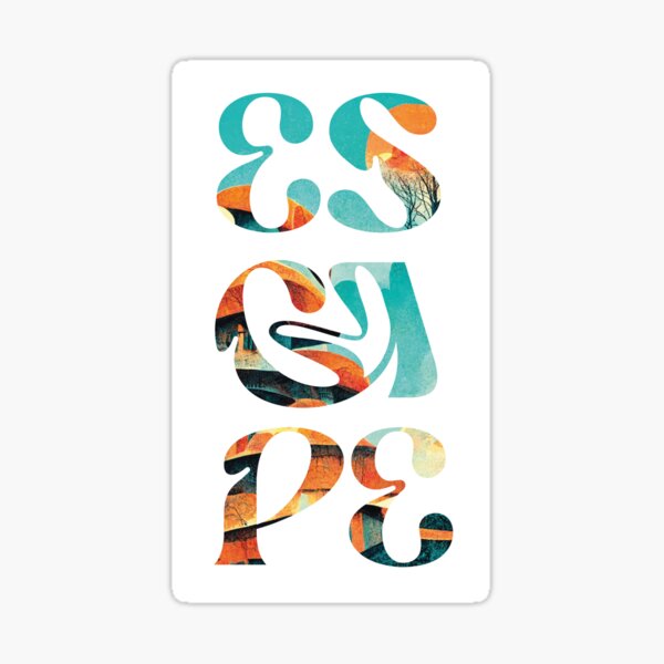 "Escape" Sticker for Sale by GoodTripsOnly | Redbubble