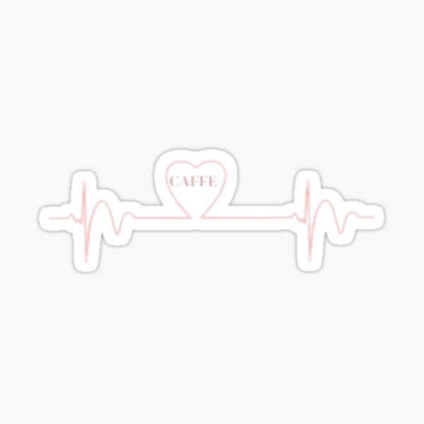 "caffe heart rate" Sticker for Sale by AlezzuK | Redbubble