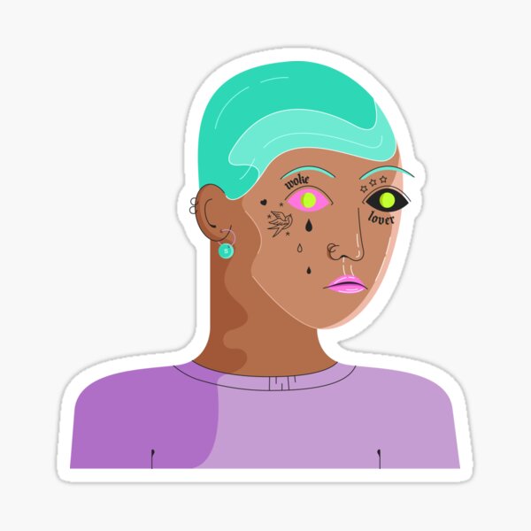 "The Woke Wimp. Eyes wide open." Sticker for Sale by p-o-o-l | Redbubble