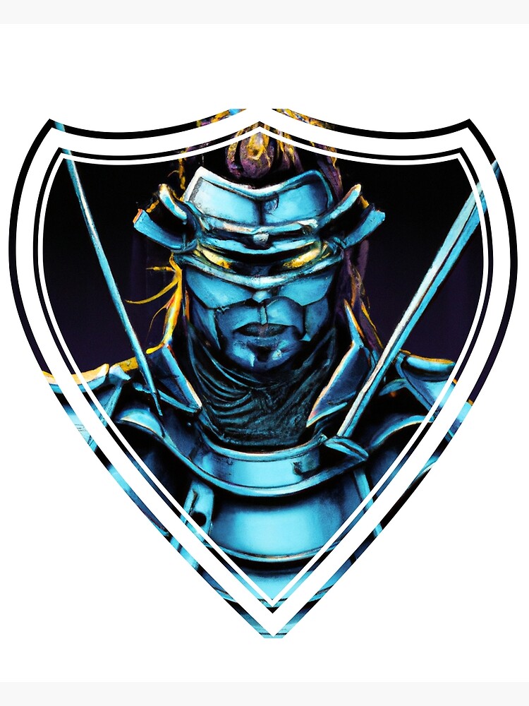 "Cyberpunk Samurai Shield" Poster for Sale by SeanIsElectric | Redbubble