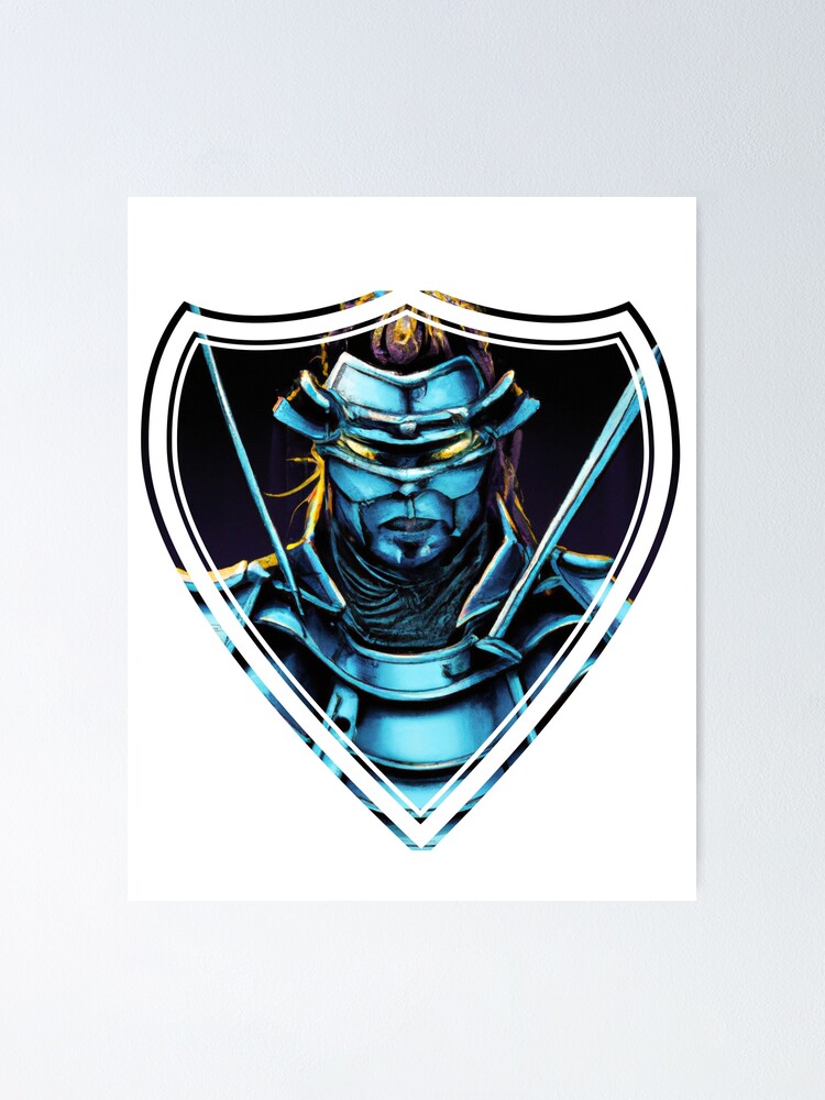 "Cyberpunk Samurai Shield" Poster for Sale by SeanIsElectric | Redbubble