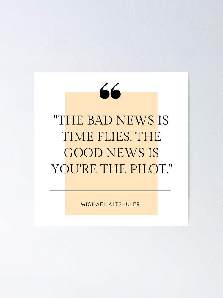"Michael Altshuler Quote" Poster for Sale by Swimerch | Redbubble