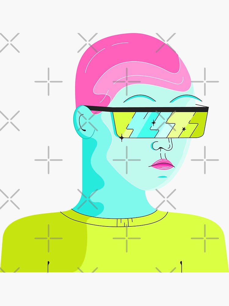 "Wimp from he future. A traveller in time." Sticker for Sale by p-o-o-l ...