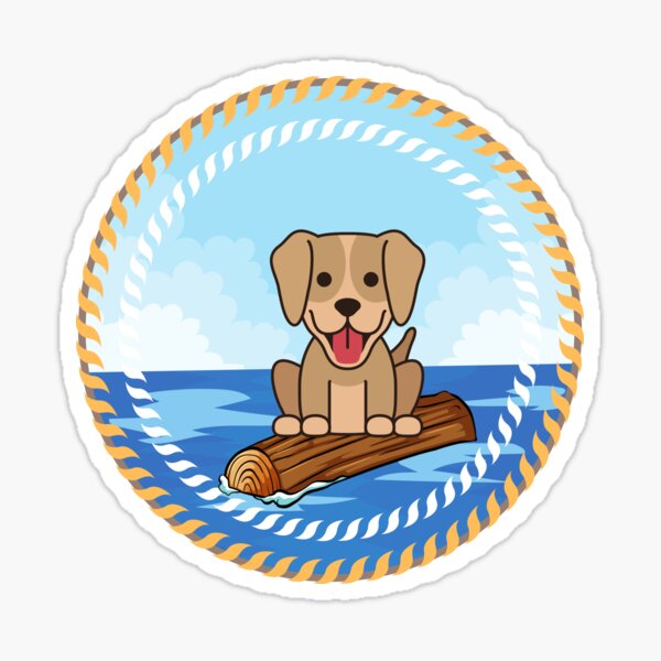 "Dog at sea" Sticker for Sale by PlanetaDesign | Redbubble