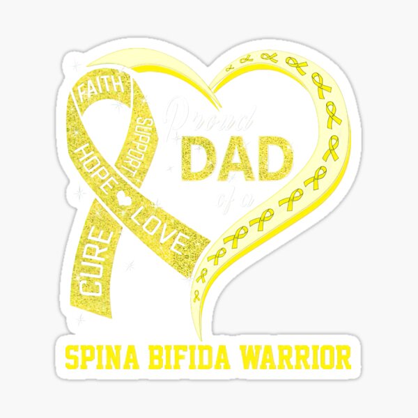 "Spina Bifida Awareness Proud Dad Of A Spina Bifida Warrior" Sticker ...