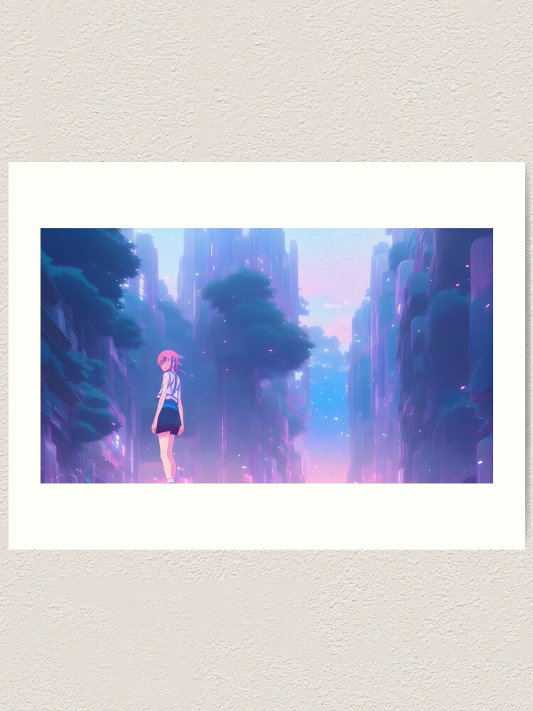 "Anime girl lost in forest - anime wallpaper" Art Print for Sale by ...